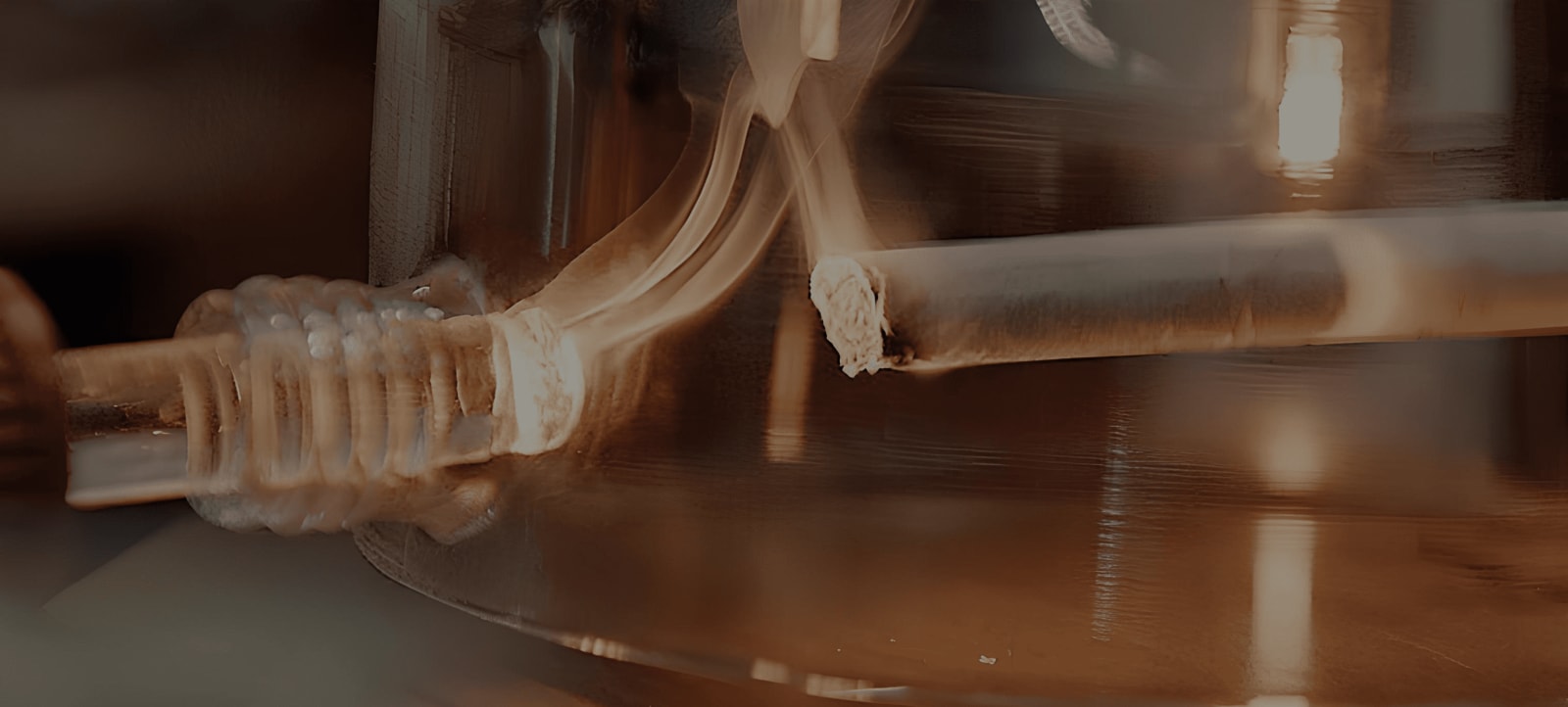 lit cigarette temperature